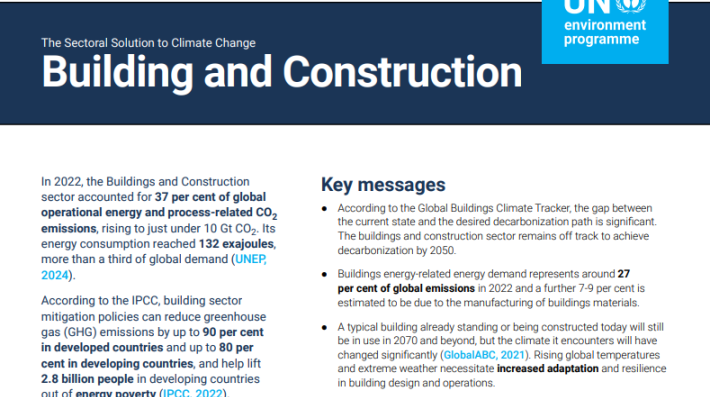 Buildings and construction | UNEP - UN Environment Programme