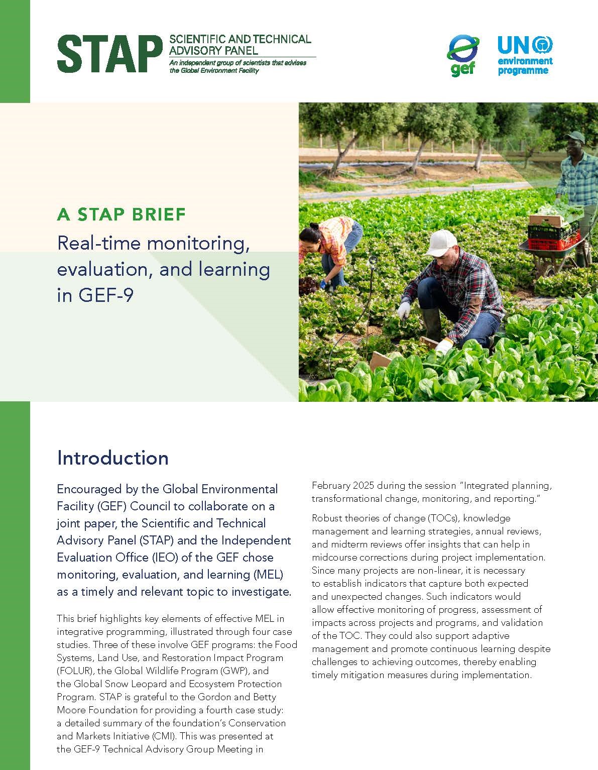 STAP brief on Real-Time Monitoring, Evaluation, and Learning (MEL) in ...
